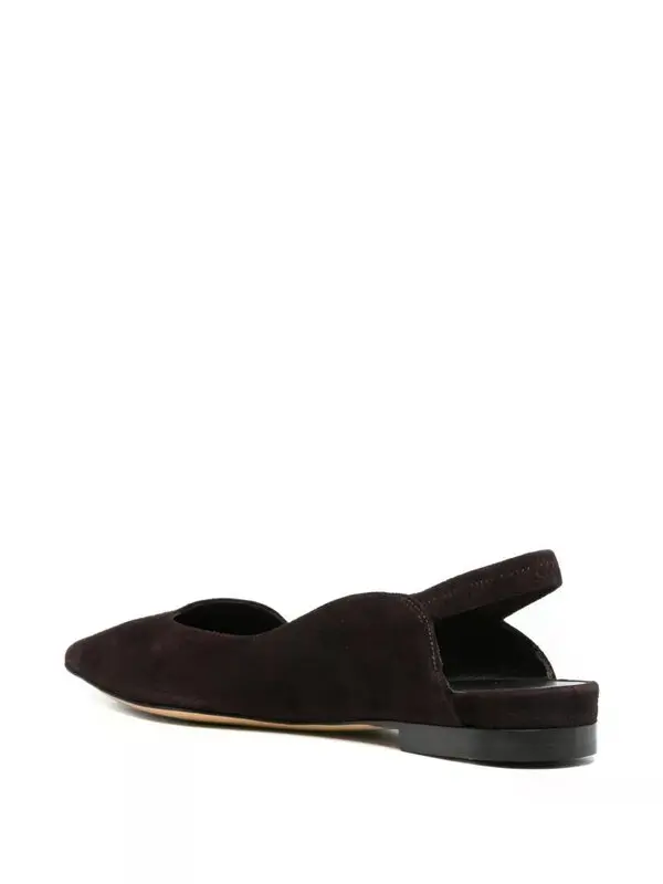 MARA BINI Pointed Flat Pumps - Brown
