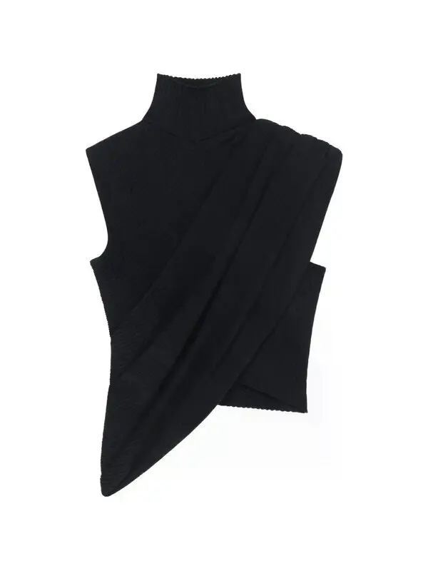 COURREGES Twist Ribbed Top