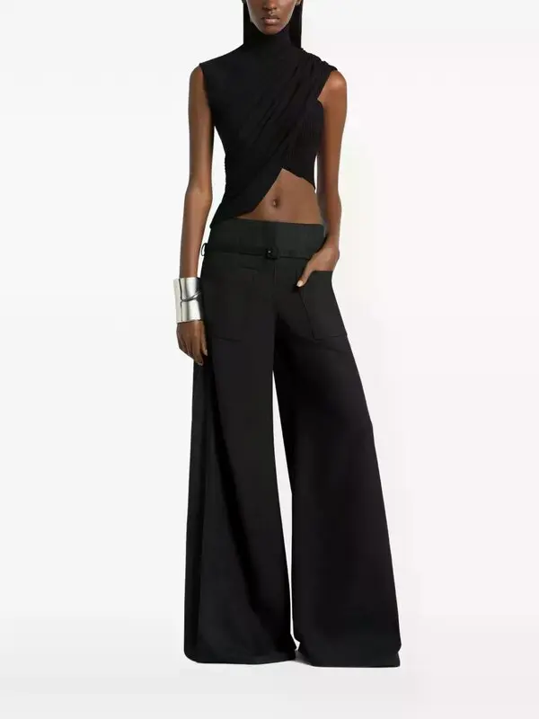 COURREGES Twist Ribbed Top