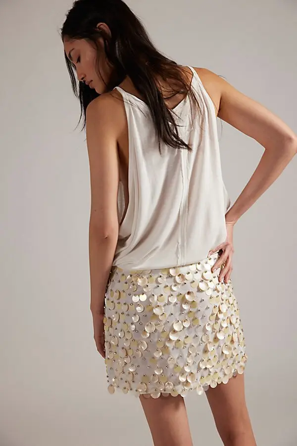 TACH Cleo Sequin Mini Skirt
