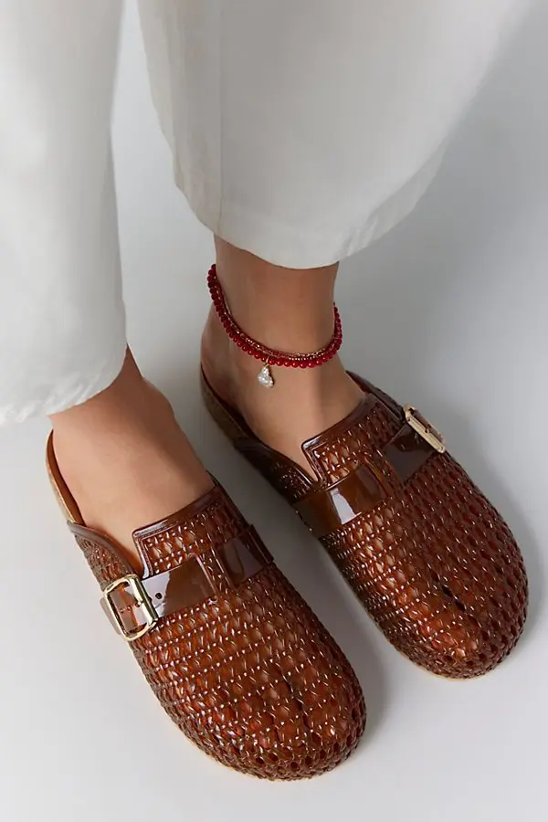 Intentionally Blank Jia Jelly Mules - Caramel