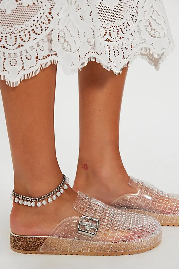 Intentionally Blank Jia Jelly Mules - Crystal