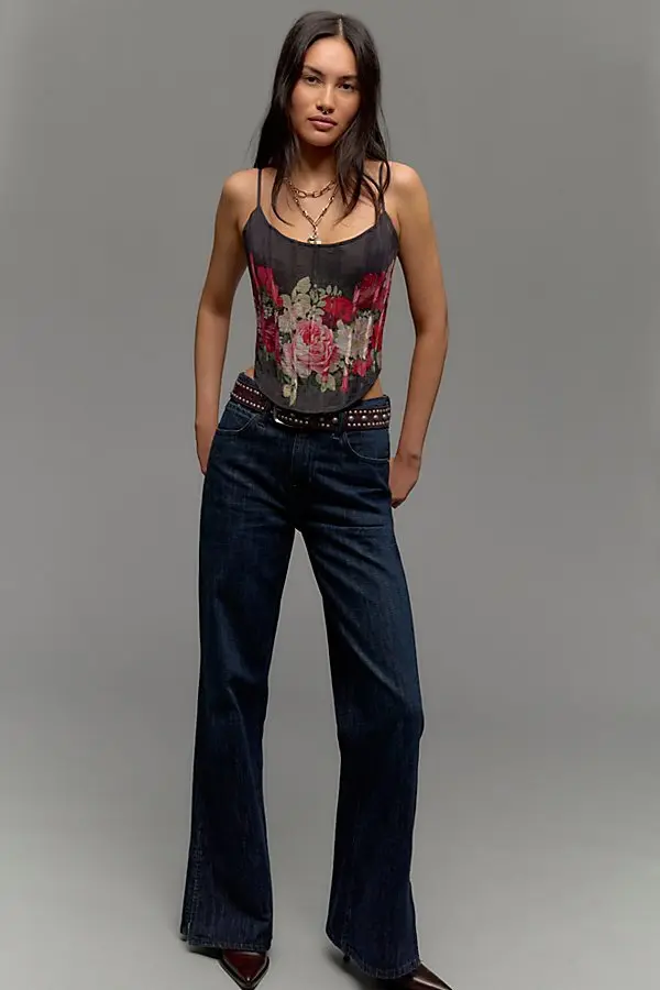 Retrofete Moxie Corset Top - Black