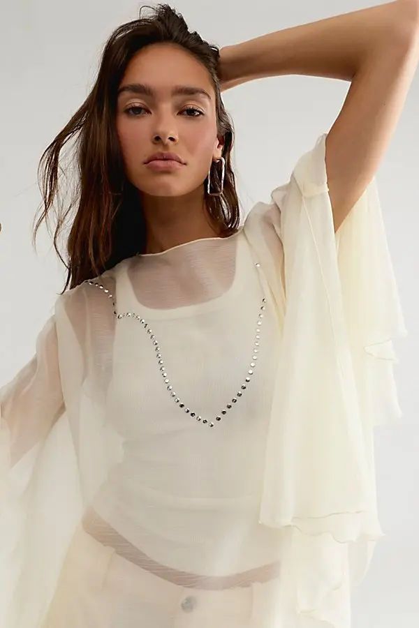 UNDERSTATED LEATHER Moonshine Poncho Jacket - Ivory