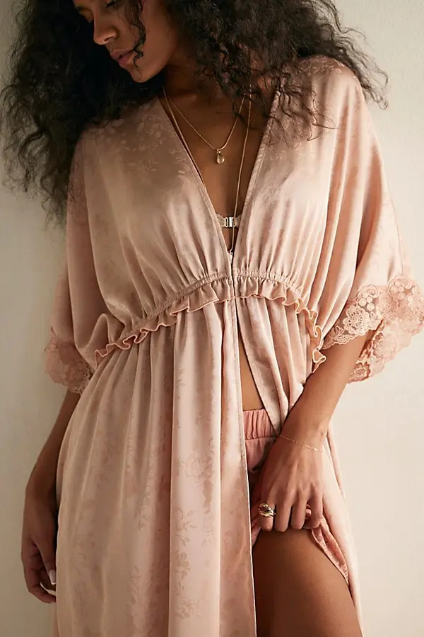 Free People Slip Into Something Robe - Cameo Rose