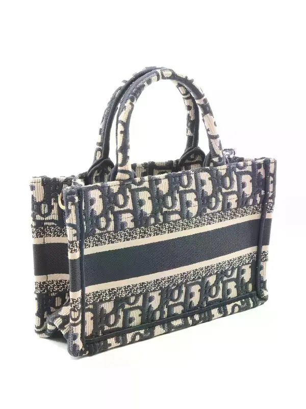 Dior 2010s Mini Book Tote Bag - Blue
