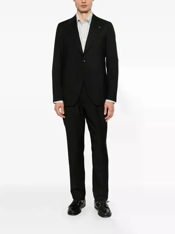 Tagliatore Pin-lapel Virgin-wool Jacket - Black