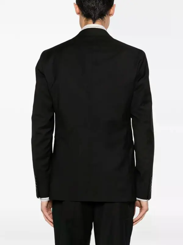 Tagliatore Pin-lapel Virgin-wool Jacket - Black