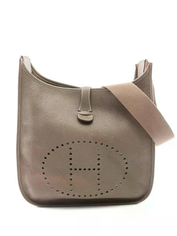 Hermès 2010 Perforated Leather Shoulder Bag - Neutrals