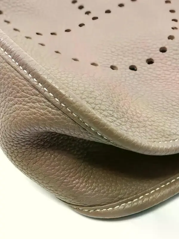 Hermès 2010 Perforated Leather Shoulder Bag - Neutrals