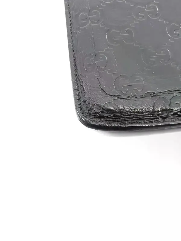 Gucci 2010s Sima Embossed Leather Tablet Case
