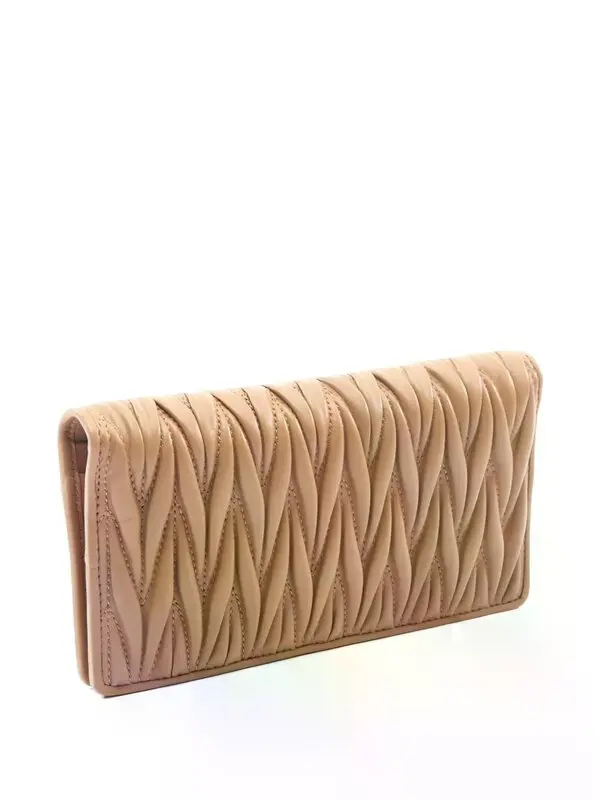 Miu Miu 2010s Matelasse Bi-fold Leather Wallet