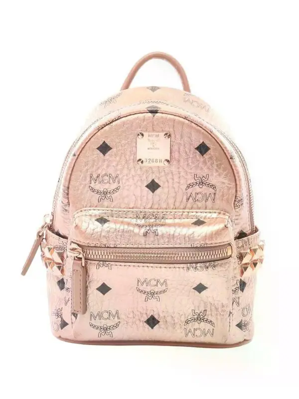 Mcm 2000s Logo-print Backpack - Pink