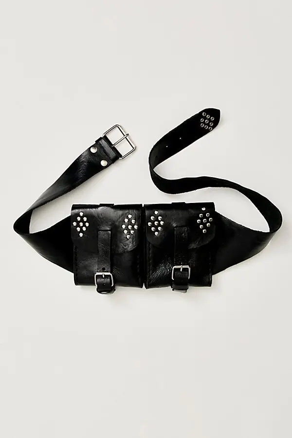 Z & L EUROPE Monaco Leather Pocket Belt