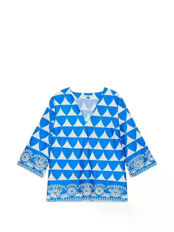 Malìparmi V-neck Blouse - Blue