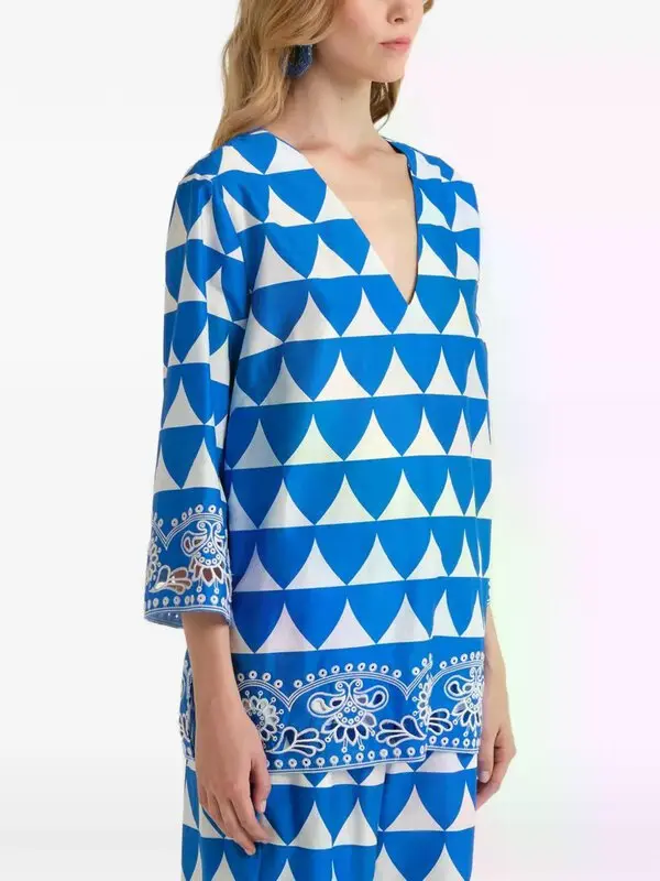Malìparmi V-neck Blouse - Blue