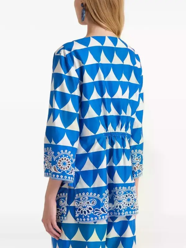 Malìparmi V-neck Blouse - Blue
