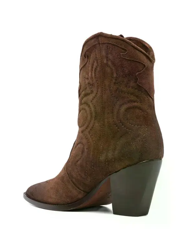JULIE DEE Patterned Ankle Boots