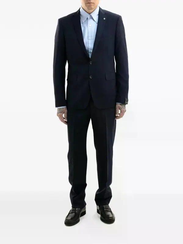 Tagliatore Notched-lapel Single-breasted Suit - Blue