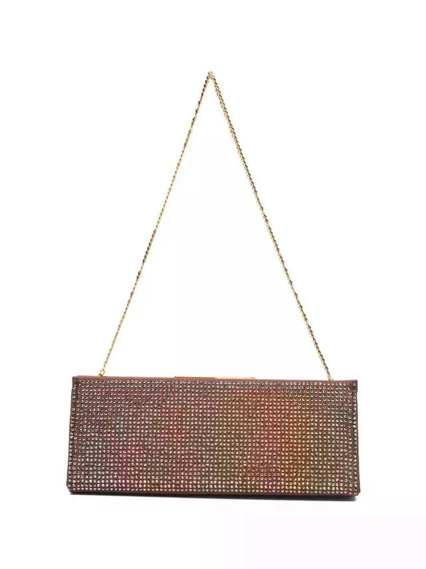 Lola Cruz Chain-strap Clutch Bag - Brown