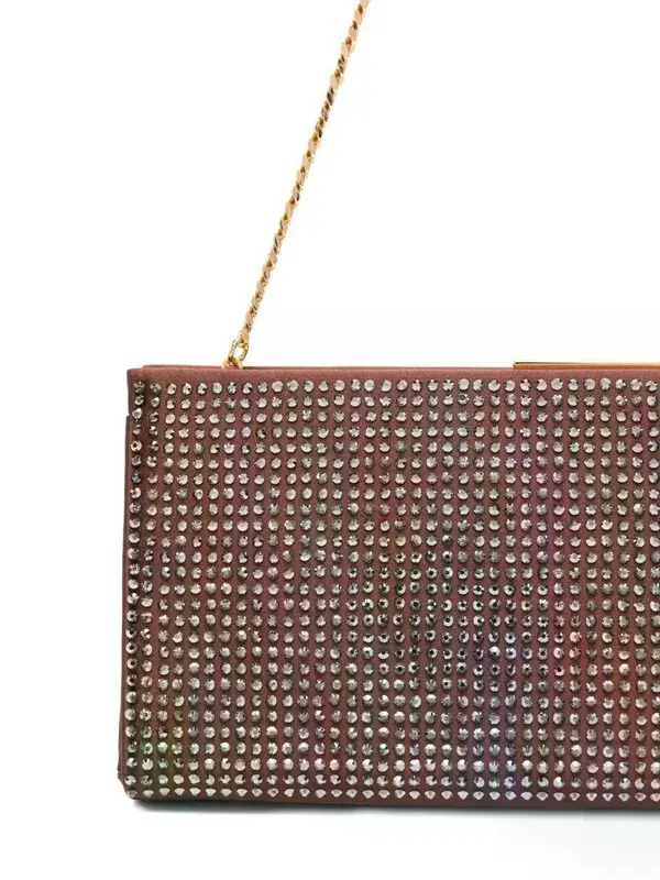 Lola Cruz Chain-strap Clutch Bag - Brown
