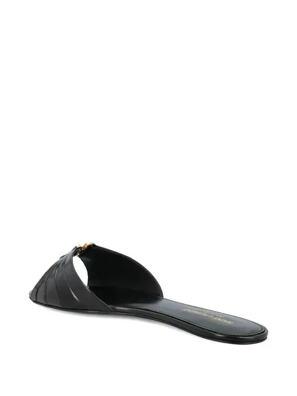 Saint Laurent Babylone Leather Flats
