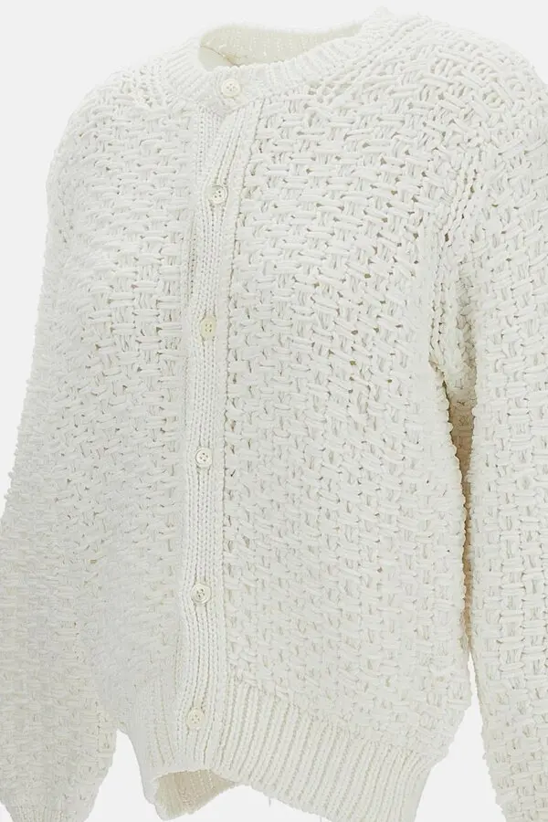 Comme Des Garçons Cropped Cable-knit Cardigan