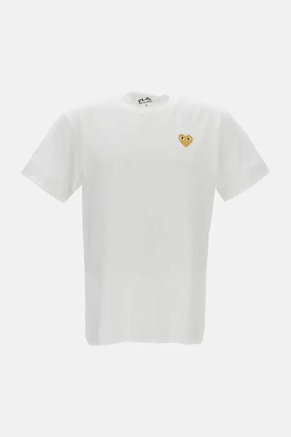 Play Comme Des Garcon Gold Heart T-shirt - White