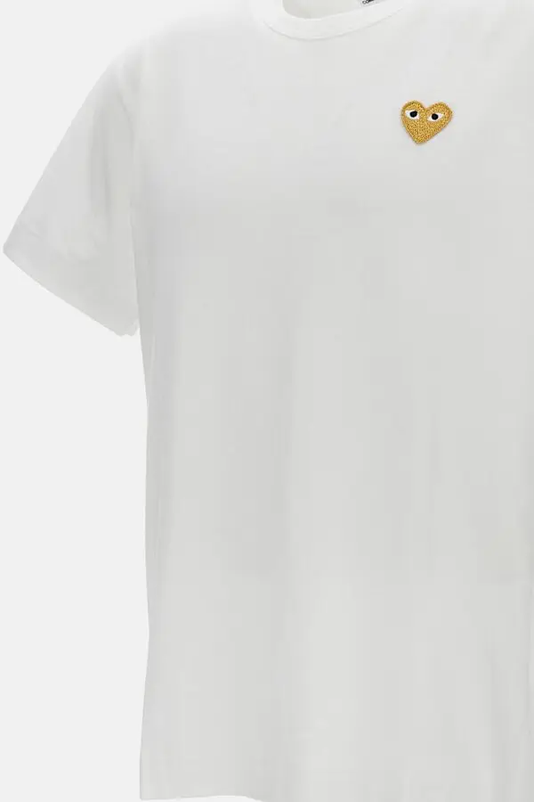 Play Comme Des Garcon Gold Heart T-shirt - White