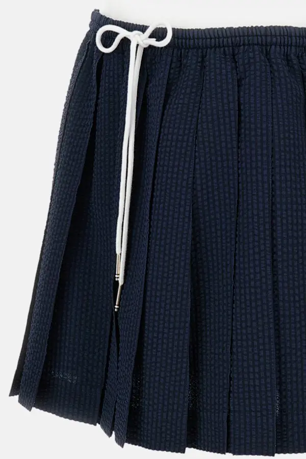 Thom Browne Pleated Mini Skirt - Blue