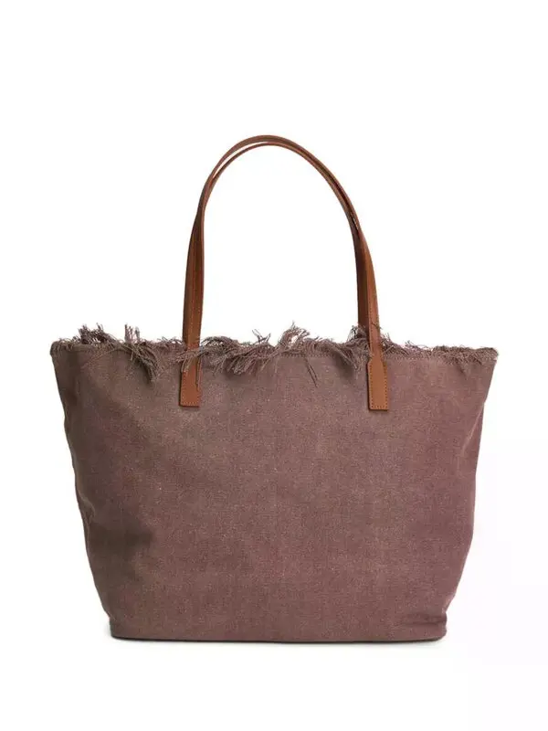 MC2 SAINT BARTH City Fringed-trim Canvas Tote Bag - Brown