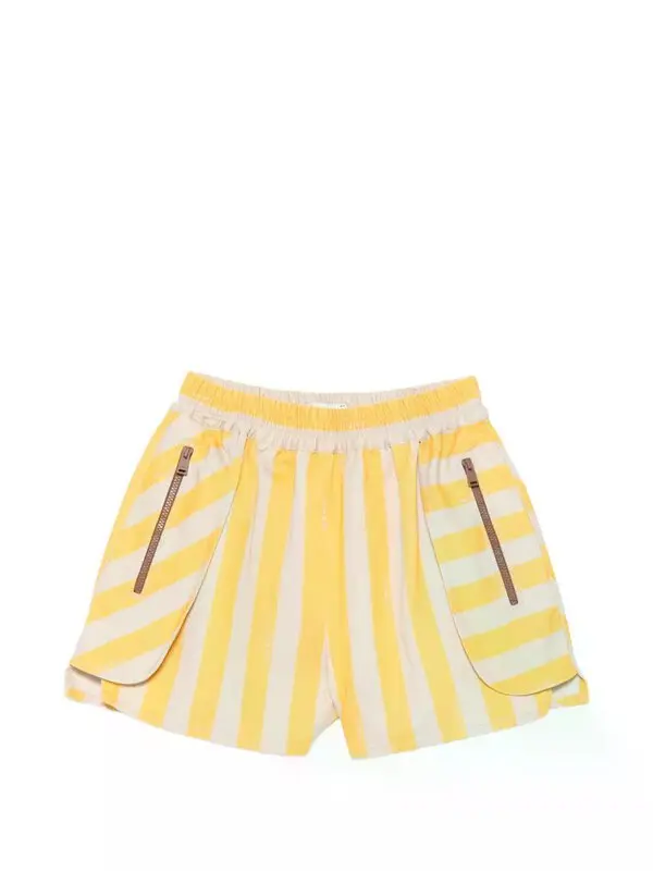 Fendi Striped Shorts - Yellow