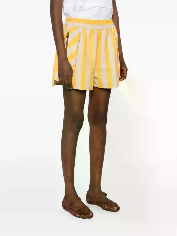 Fendi Striped Shorts - Yellow