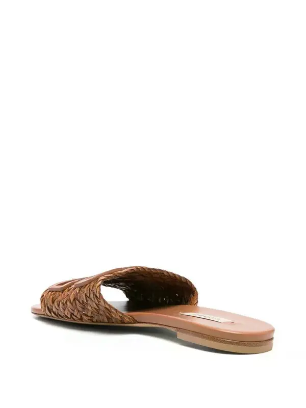 Casadei Braided Slip-on Sandals - Brown