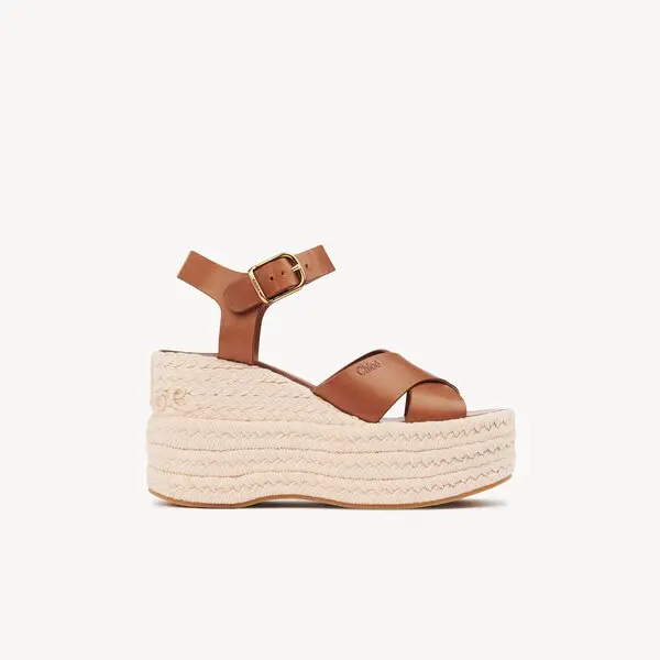 Chloé Isla Wedge Espadrille - Ginger Brown