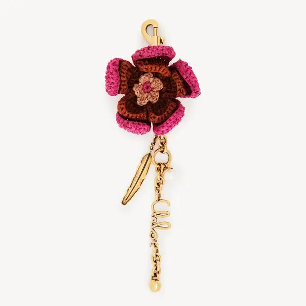 Chloé Flower Bag Charm - Crushed Violet