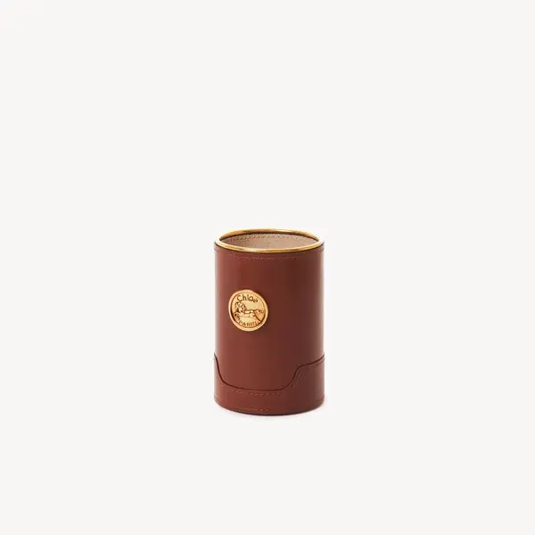 Chloé Perfume Case In Shiny Leather - Sooty Brown