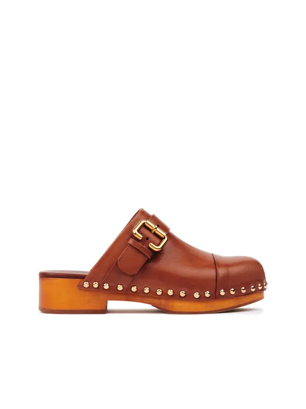 Chloé Jeannette Clogs - Ginger Brown