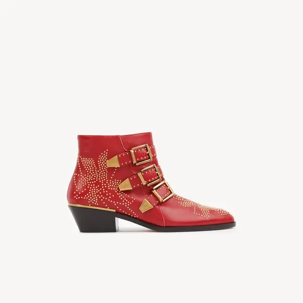 Chloé Susanna Ankle Boots - Absolute Red