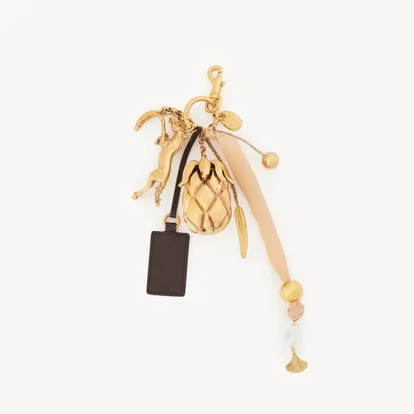 Chloé Giga Pineapple Bag Charm - Gold Color