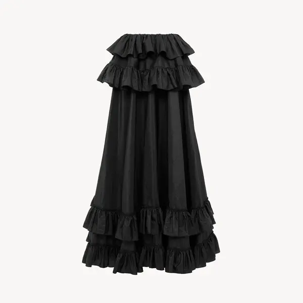 Chloé Tiered Maxi Skirt - Black