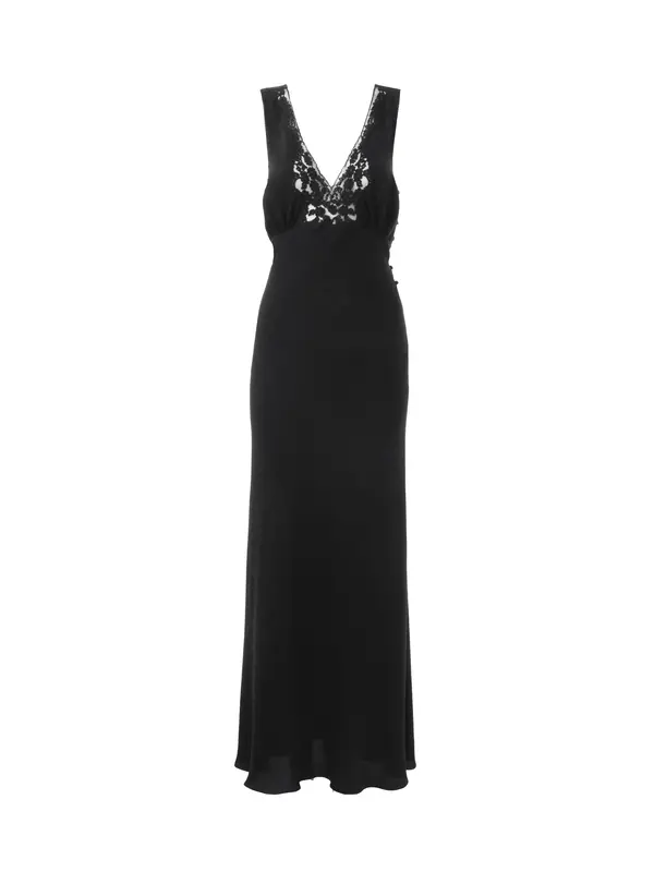 Chloé Sleeveless Column Dress - Black