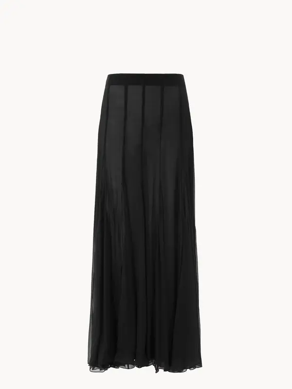 Chloé Gathered Maxi Skirt - Black