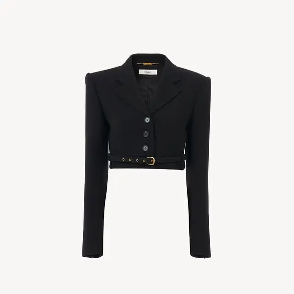 Chloé Cropped Spencer Jacket - Black