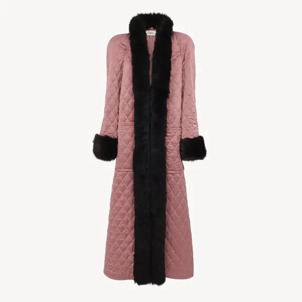 Chloé Long Hybrid Coat - Ginger Brown