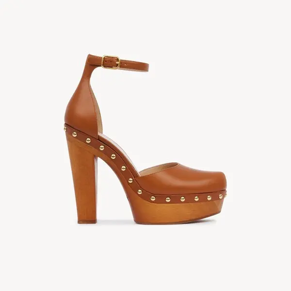 Chloé Lola Platform Pump - Ginger Brown