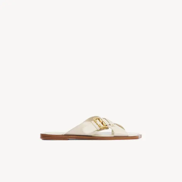 Chloé Nil Leather Slides - Eggshell