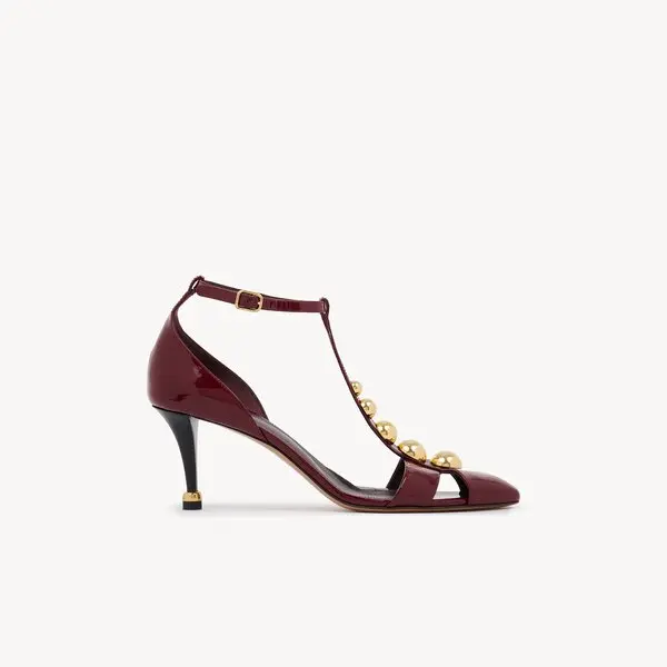 Chloé Cleia Heeled Sandal - Grenat