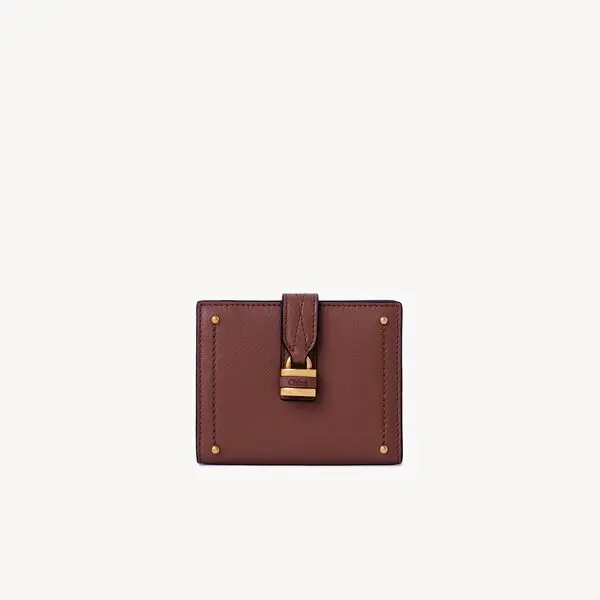 Chloé Paddington Square Wallet In Grained Leather - Crafty Brown