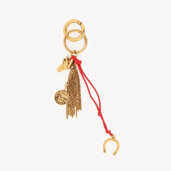 Chloé Symbols Chain Horse Bag Charm - Gold Color